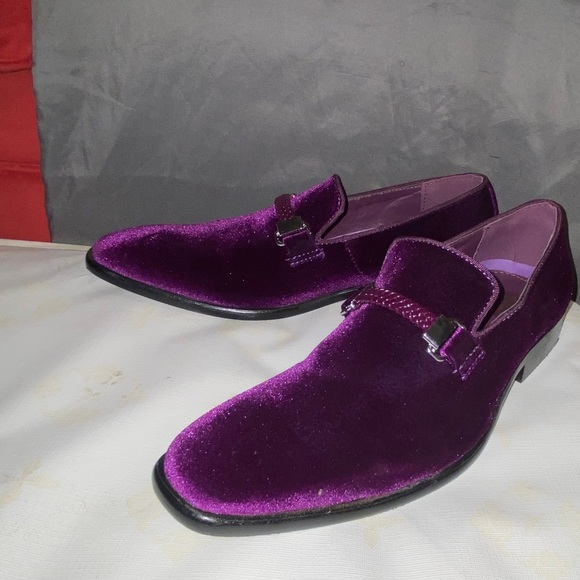 Shoes | Im Selling Purple Velvet Loafers Only Worn Once To Prom | Poshmark